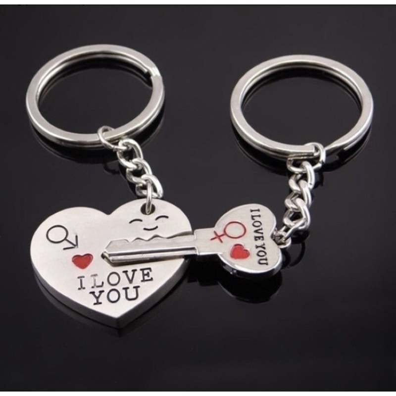 Chaveiro Casal De Namorados Coração Chave I Love You Te Amo | Shopee Brasil