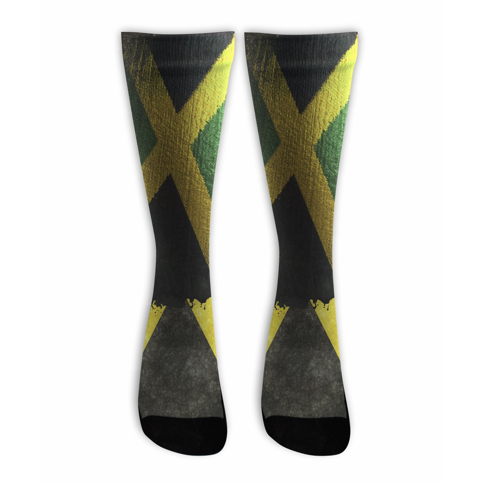 Meia CANO ALTO - Flag Jamaica | Shopee Brasil
