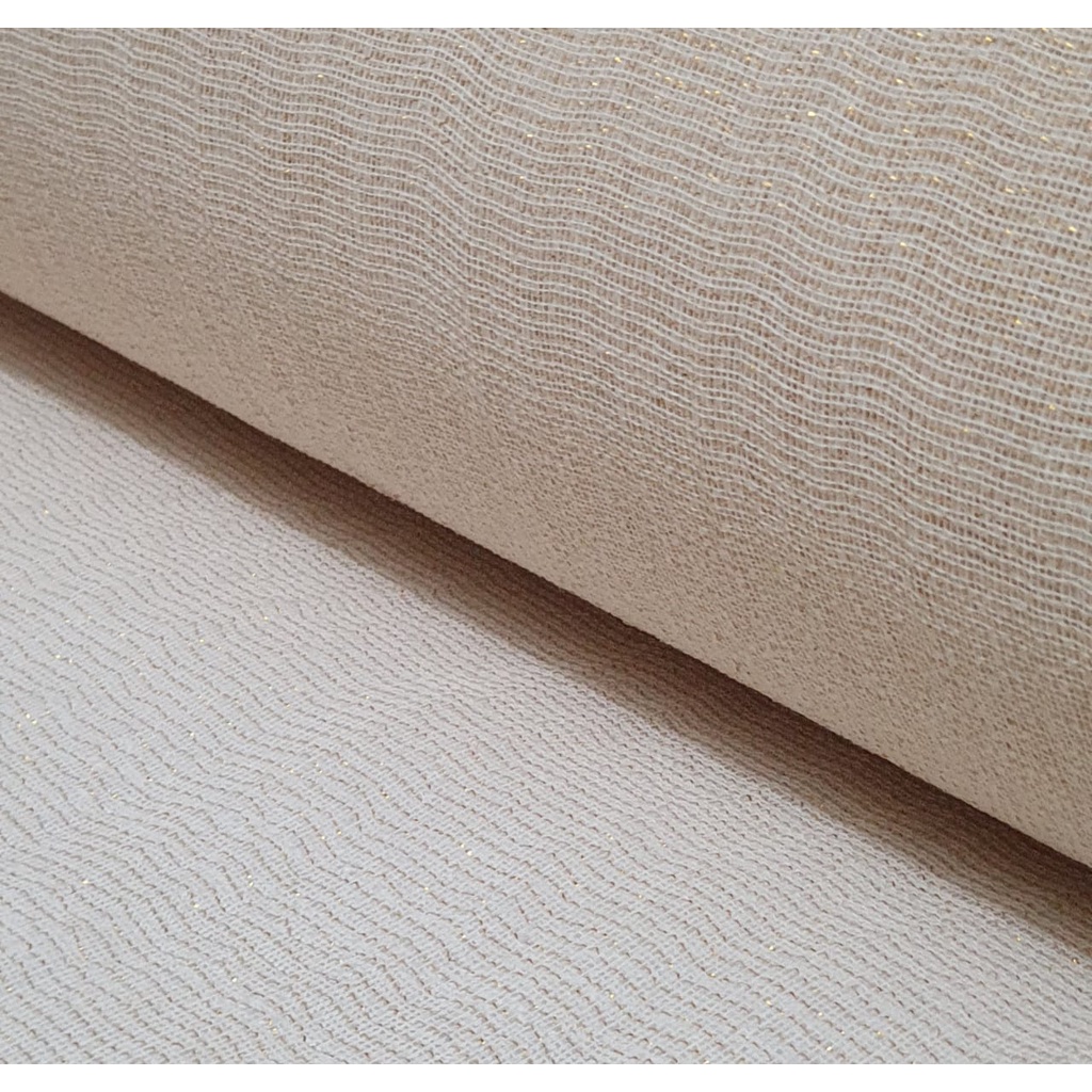 Tela Natural Com Fios Dourado 1 Metro | Shopee Brasil