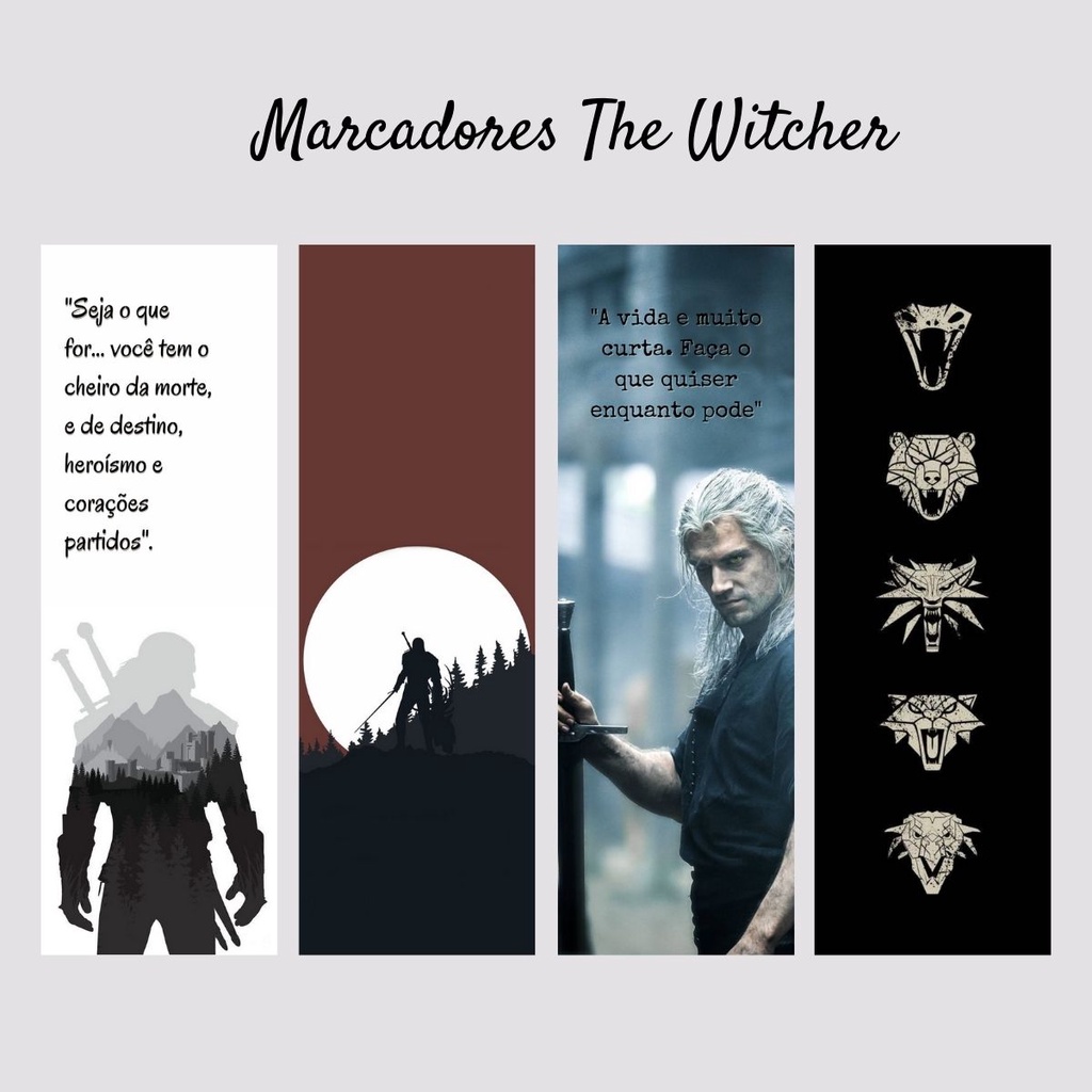 Marcador de Página The Witcher Com ou sem tassel Plastificado | Shopee ...