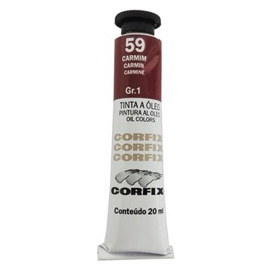Tinta Óleo Corfix GR1 Carmin 59 20ml | Shopee Brasil