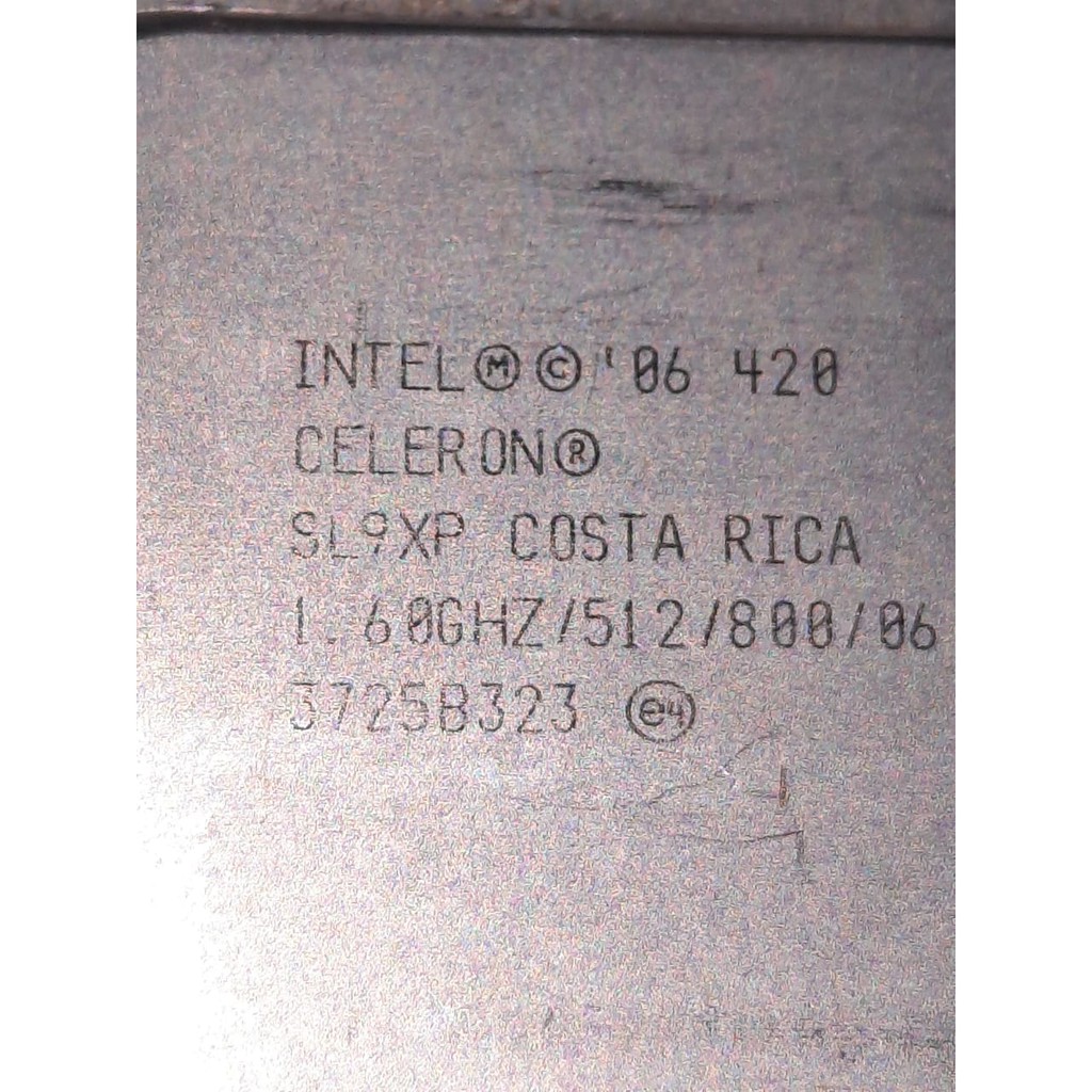 PROCESSADOR INTEL CEL 420 1,6GHZ/512/880 DESKTOP | Shopee Brasil