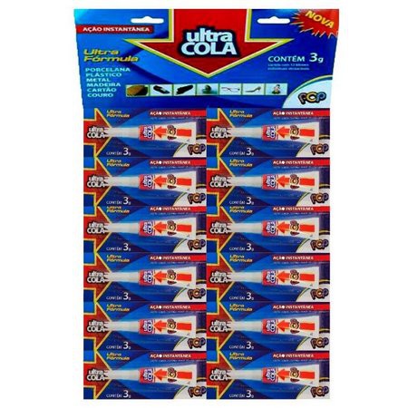 Super Bonder Cola Instantânea Ultra Cola 3g Atacado 12 Unidades ...