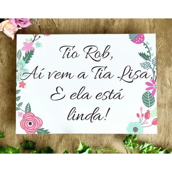 Placa Decorativa em MDF Casamento Tio Ai Vem a Tia | Shopee Brasil