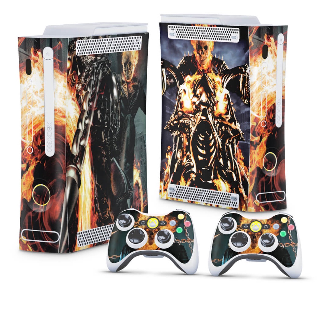Skin Xbox 360 Fat Arcade Adesivo - Ghost Rider - Motoqueiro Fantasma #A ...