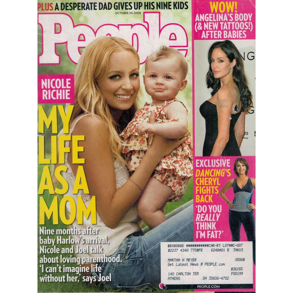 REVISTA PEOPLE, DE 20 DE OUTUBR DE 2008, COM NICOLE RICHIE NA CAPA ...