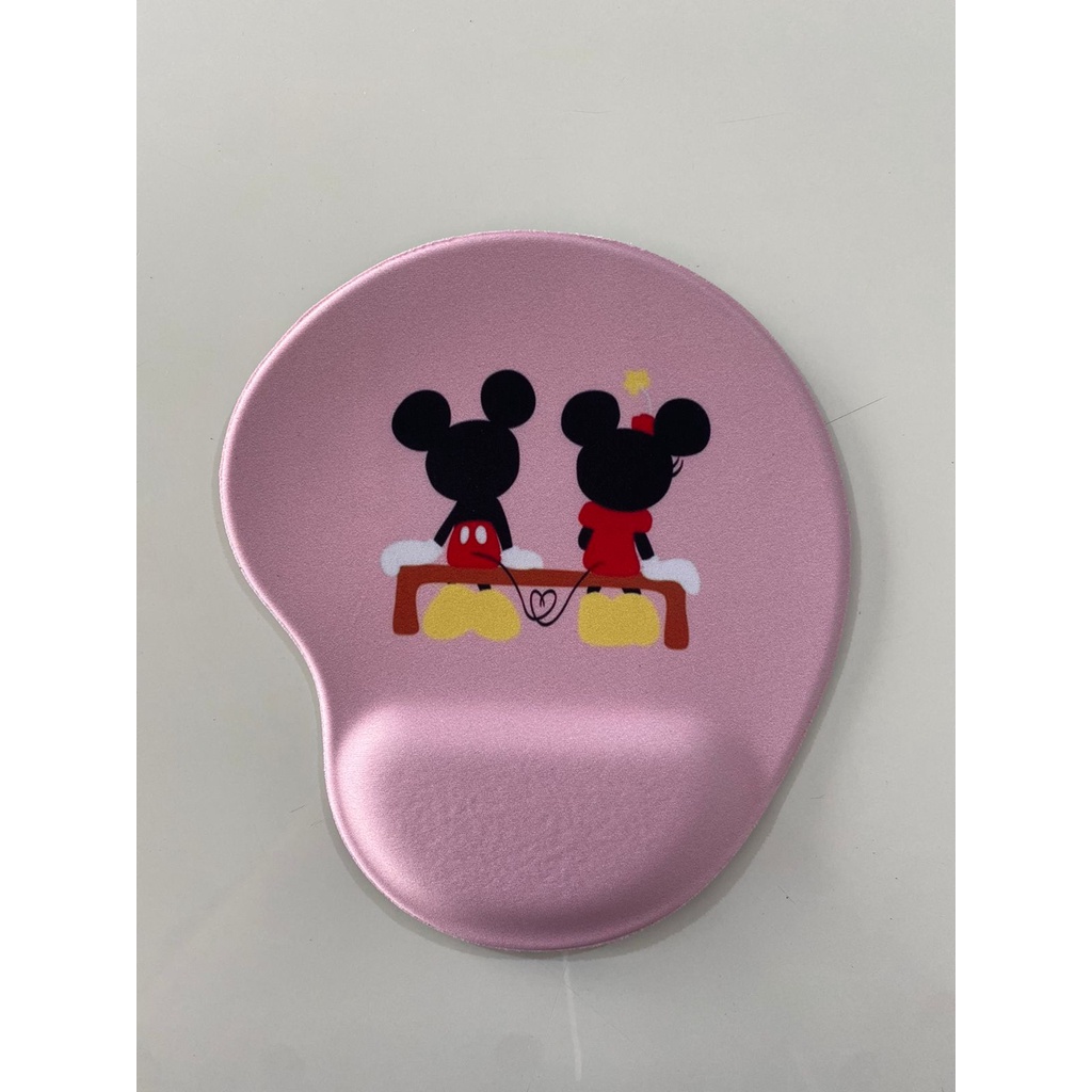 Mouse Pad Apoio de Pulso Ergonômico - Mickey & Minnie Rosa | Shopee Brasil