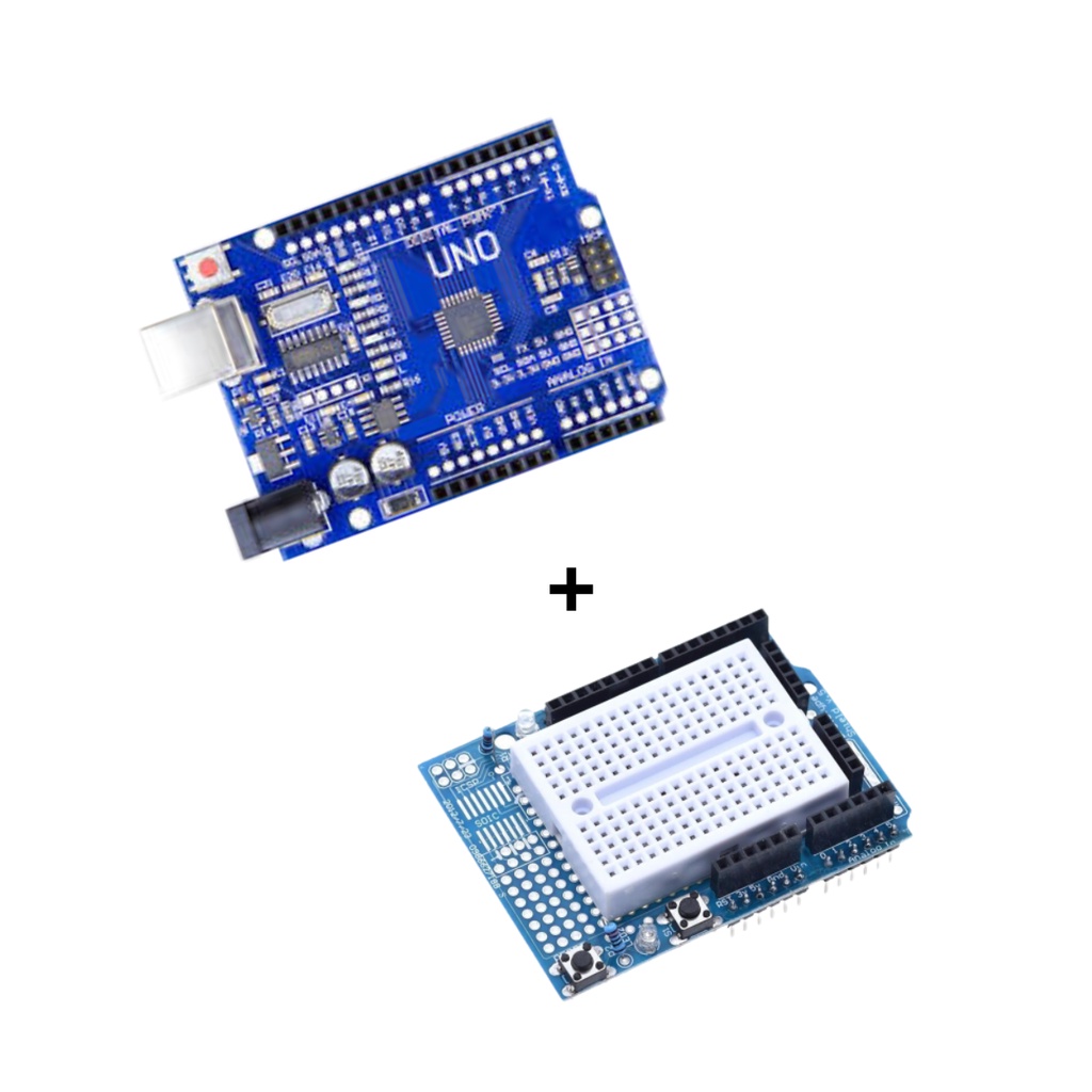 Arduino Uno + Proto Shield Arduino Uno | Shopee Brasil
