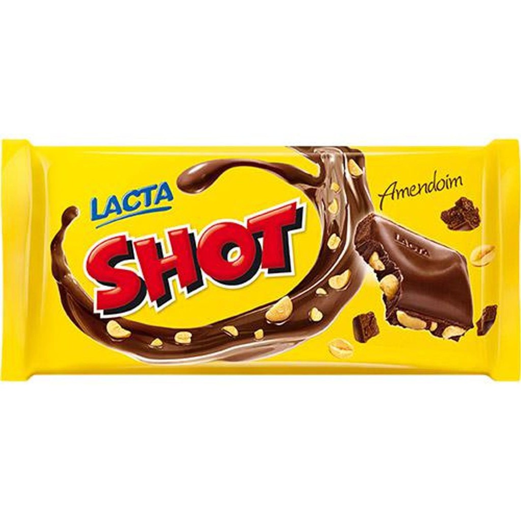 Tablete de Chocolate Shot 90g - Lacta | Shopee Brasil