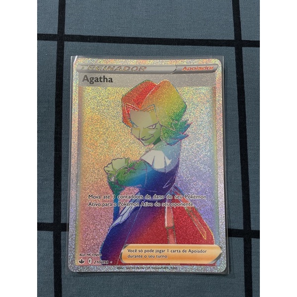 Carta Agatha Full Art (210/198) Reinado Arrepiante - Pokemon TCG ...