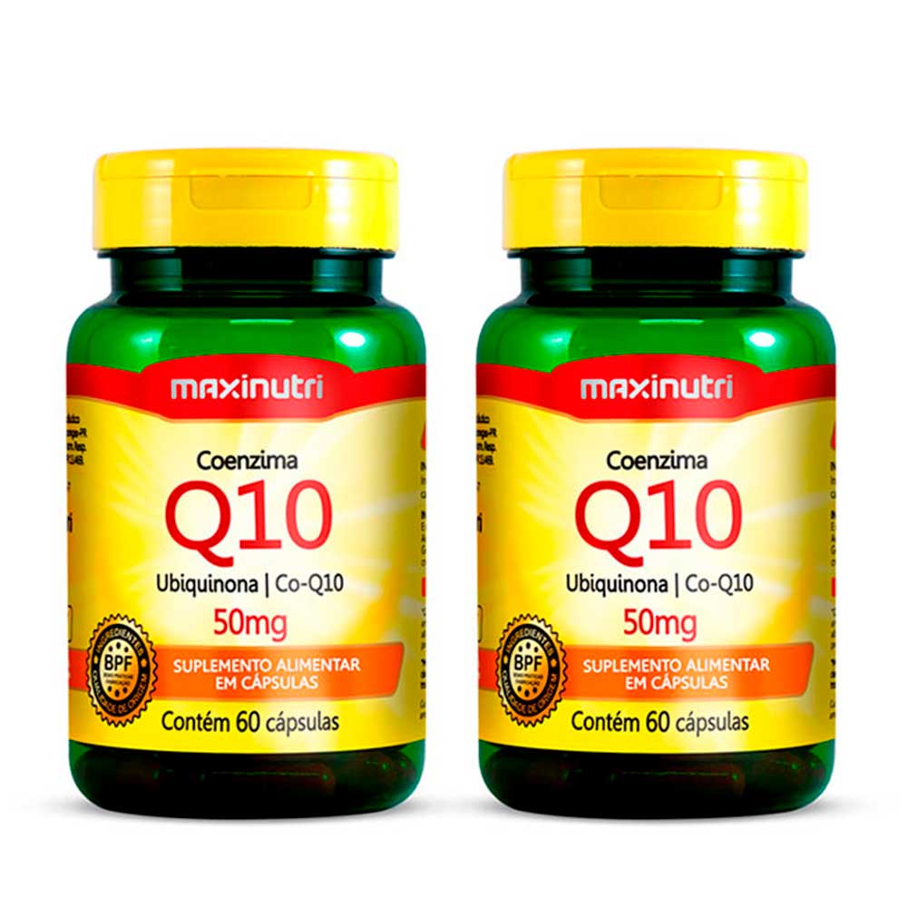 Kit 02 Coenzima Q10 50mg com 60 Capsulas Maxinutri | Shopee Brasil