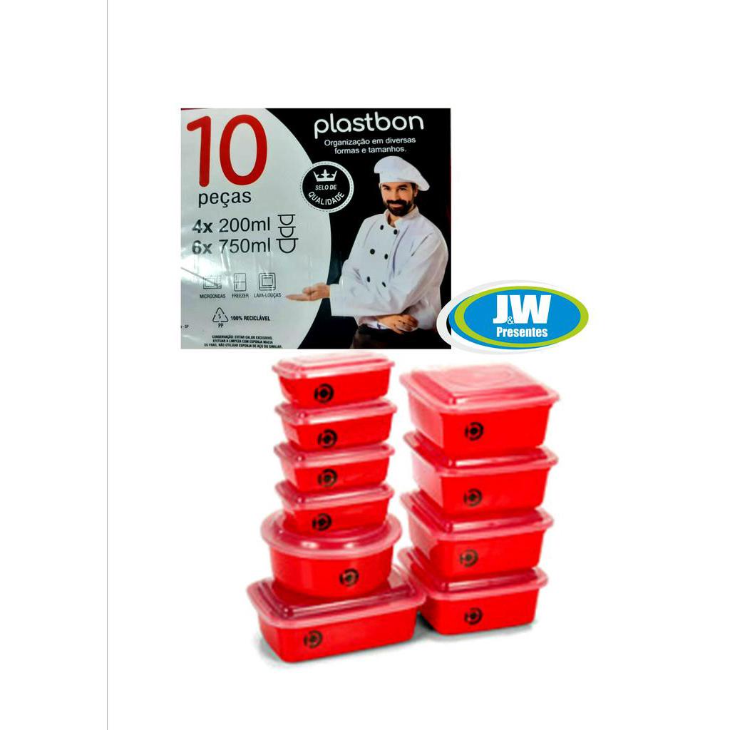 Kit funcional 10 Peças Retangular | Shopee Brasil