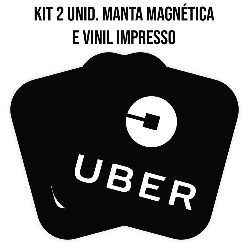 Kit C/2 Adesivo Imã Transp. Por Aplicativo Uber 20x20 Cm | Shopee Brasil