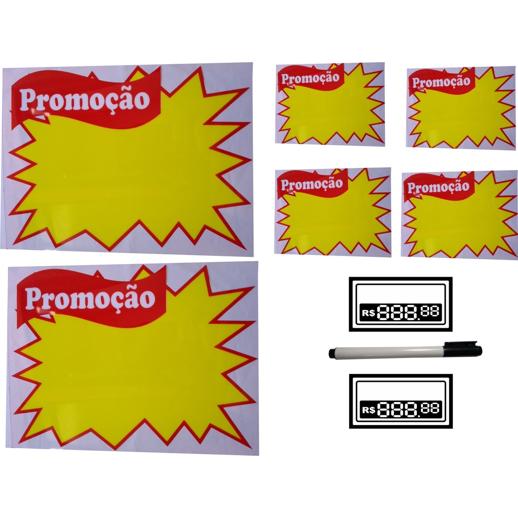 Plaquinha de preço oferta /promoção reutilizável /editável em PVC ...