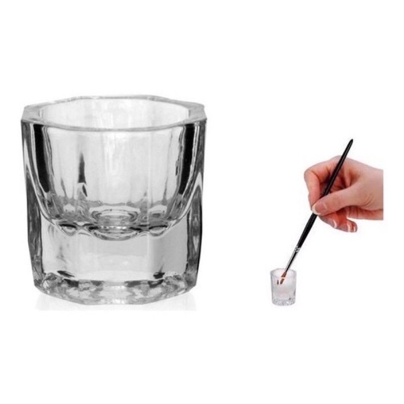 Copo Dappen Potinho De vidro Para pincel Mistura Pó Líquido Dapen ...