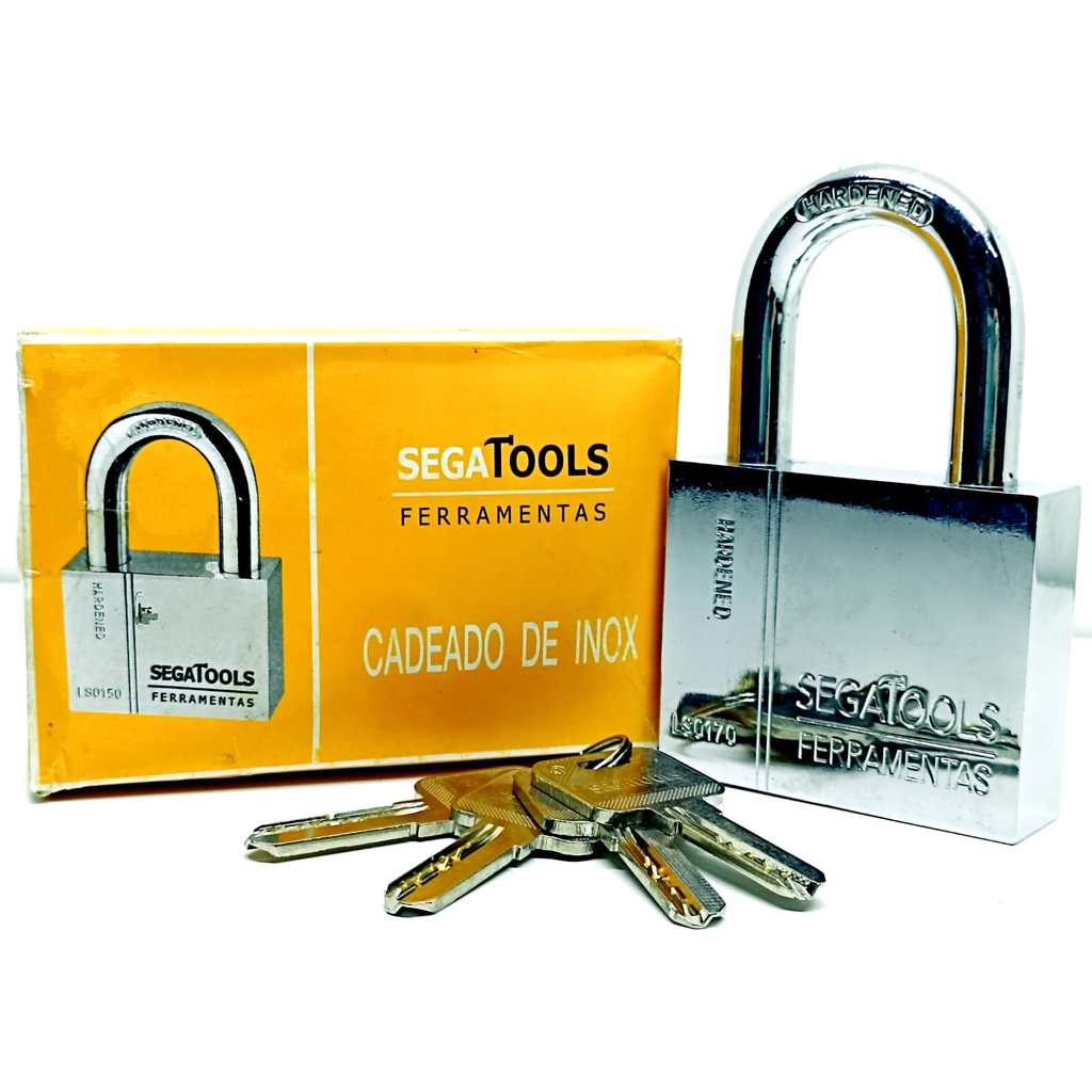 Cadeado Inox 70mm C/ 4 Chaves Codificada | Shopee Brasil