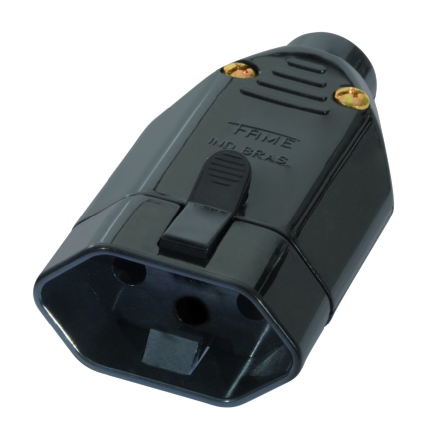 Tomada Plugue Junção Femea 2p+t Fame 20a Tripolar | Shopee Brasil