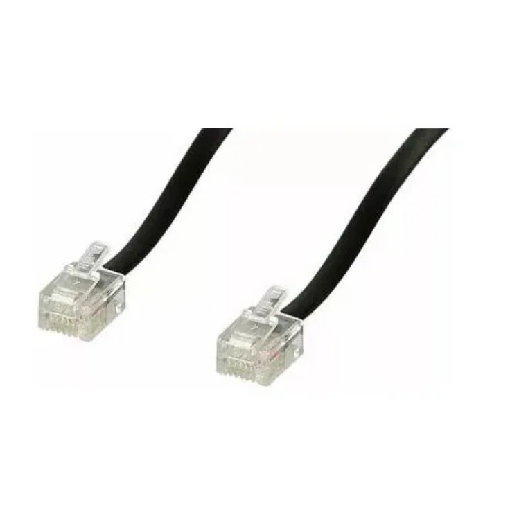 Fio de Telefone RJ 11. Tamanho: 3,0 Metros. Cabo pronto para conectar a ...