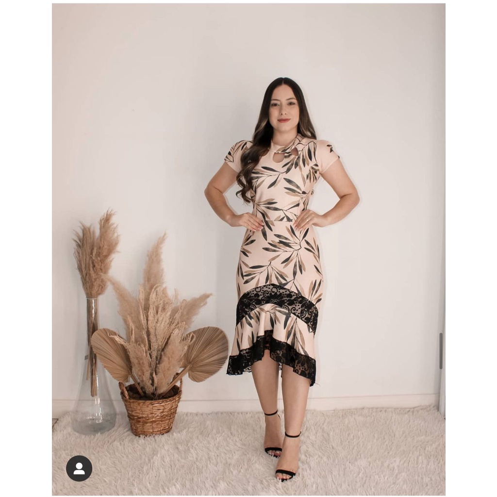 Vestido Monica - Moda Evangélica Comportada | Shopee Brasil