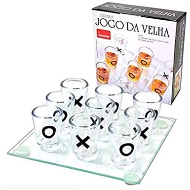 Jogo Shot Drink Jogo Da Velha Tabuleiro 9 Copos 10ml Tequila | Shopee ...