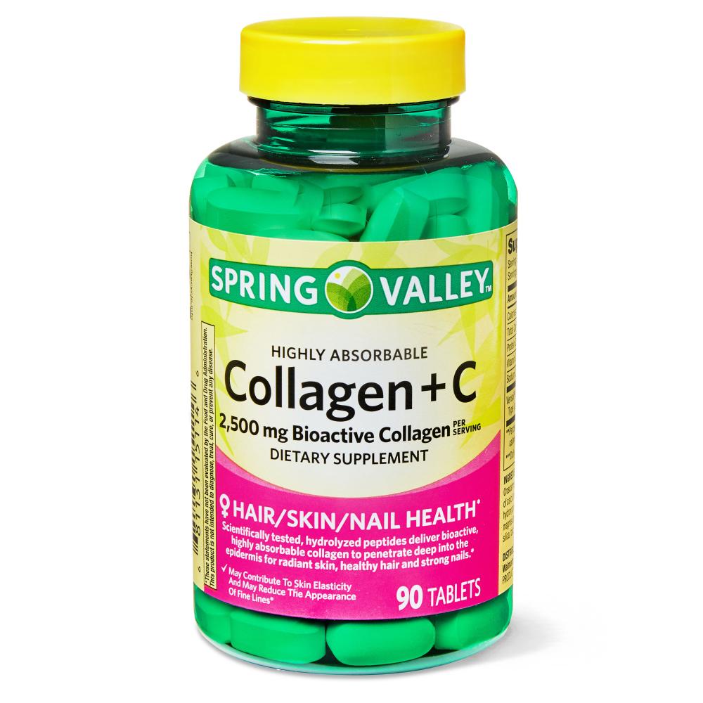 COLAGENO 2500MG SPRING VALLEY PLUS VITAMINA C 90 COMPRIMIDOS | Shopee ...