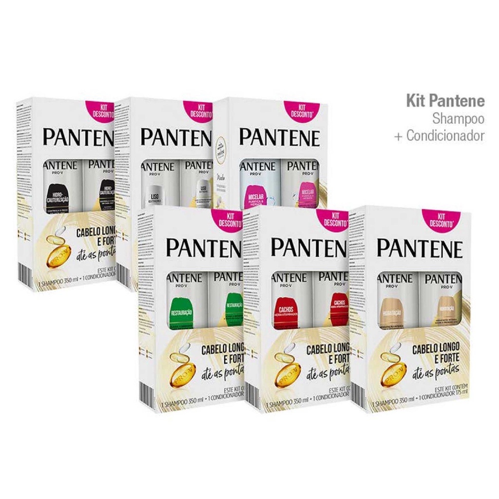 Kit Pantene Shampoo 350ml + Condicionador 175ml | Shopee Brasil