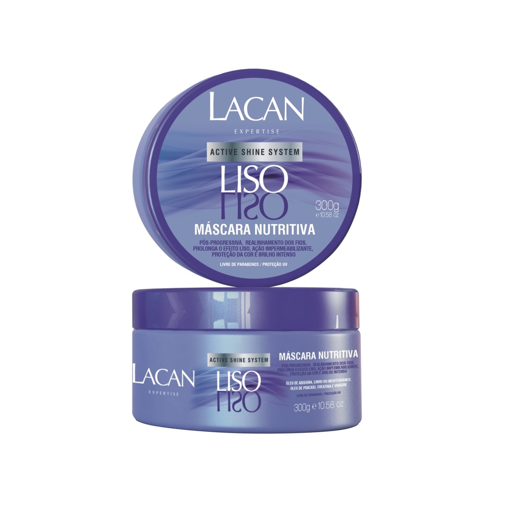 Mascara Capilar Nutritiva Liso Liso Active Shine System Lacan 300g | Shopee Brasil