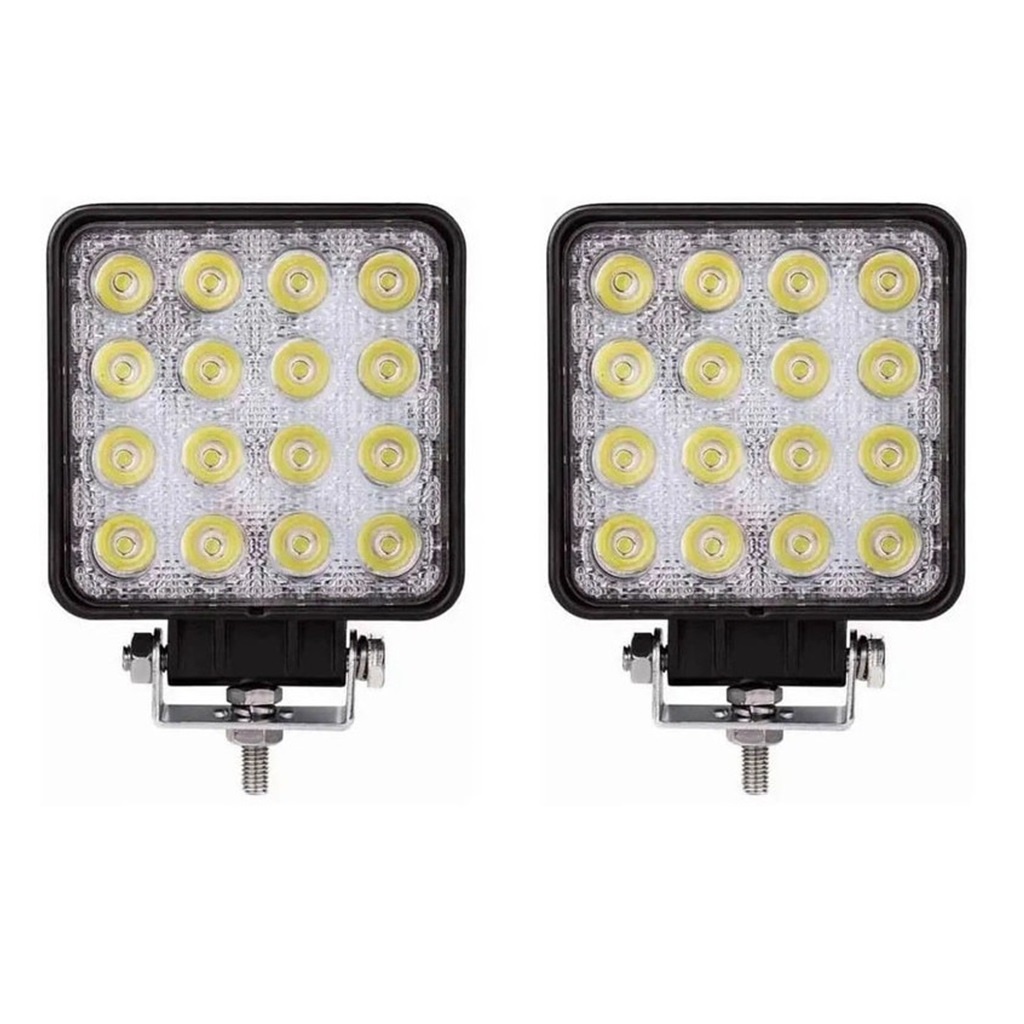 Farol Milha Quadrado Led Off Road 4x4 | Shopee Brasil