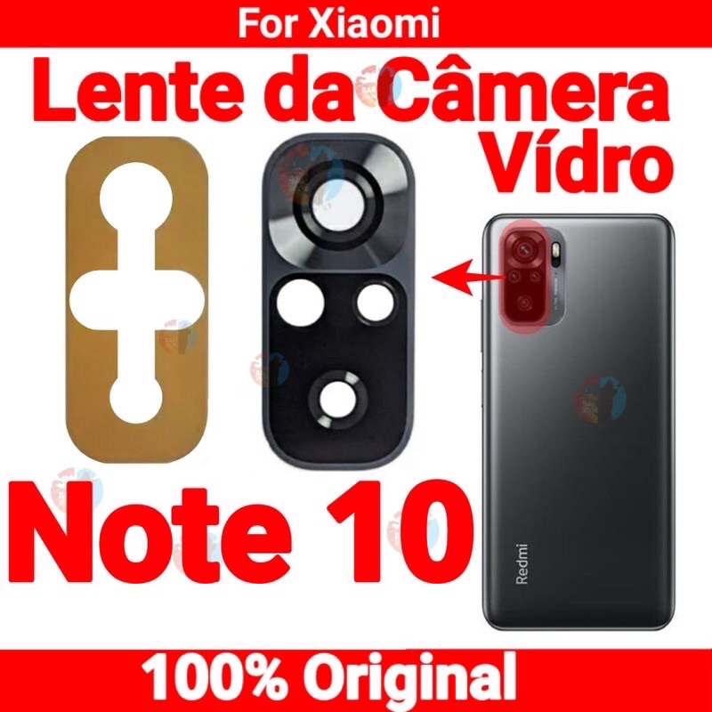 Lente De Vidro Da Câmera Traseira Note 10 / Note 10s / Note 10 Pro / 10 ...