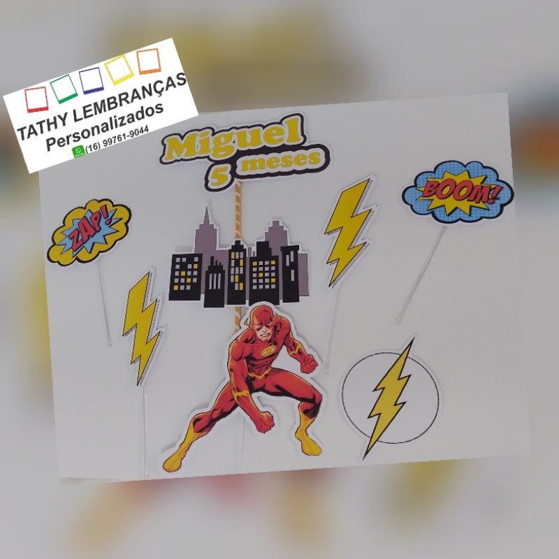 Topper de bolo Flash | Shopee Brasil