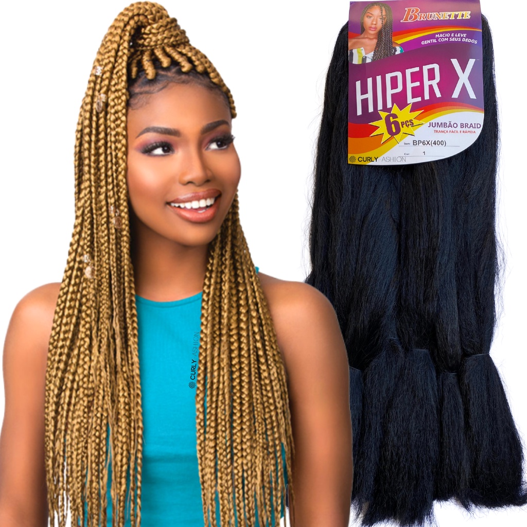 Cabelo Super Jumbo Hiper X Jumbão Antibacteriano Premium Original Envio ...
