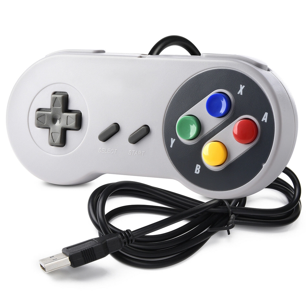 Controle Usb Super Nintendo Snes Joystick Windows Mac | Shopee Brasil