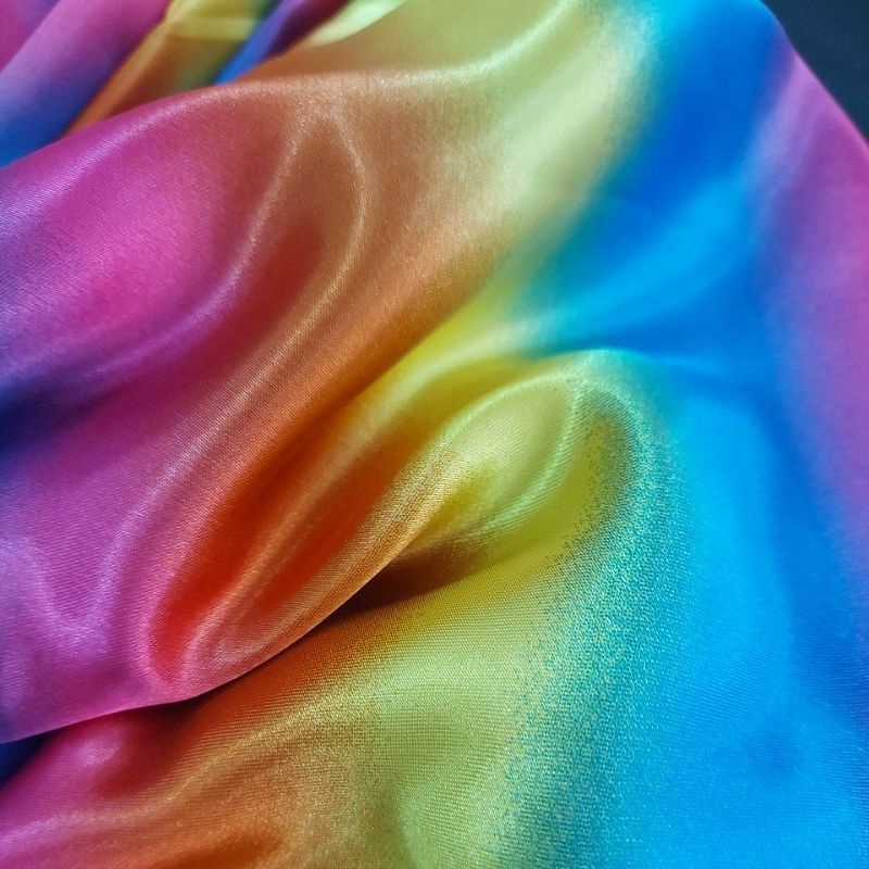 Tecido Cetim Colorido- Arco-iris - 1,0x1,40m | Shopee Brasil