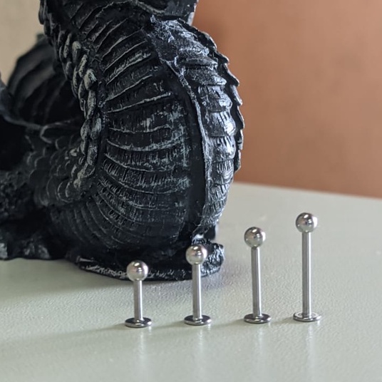 Piercing Labret de 12mm aço cirurgico monroe snake eyes tragus | Shopee ...