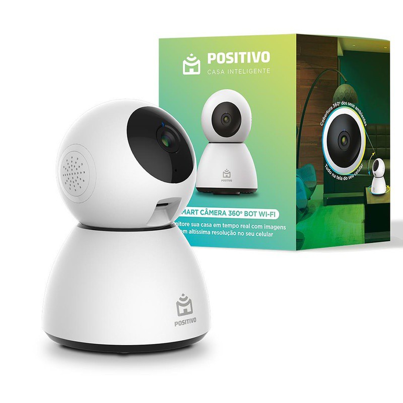 Smart Câmera 360° Bot Wifi Full HD Positivo Casa Inteligente | Shopee ...