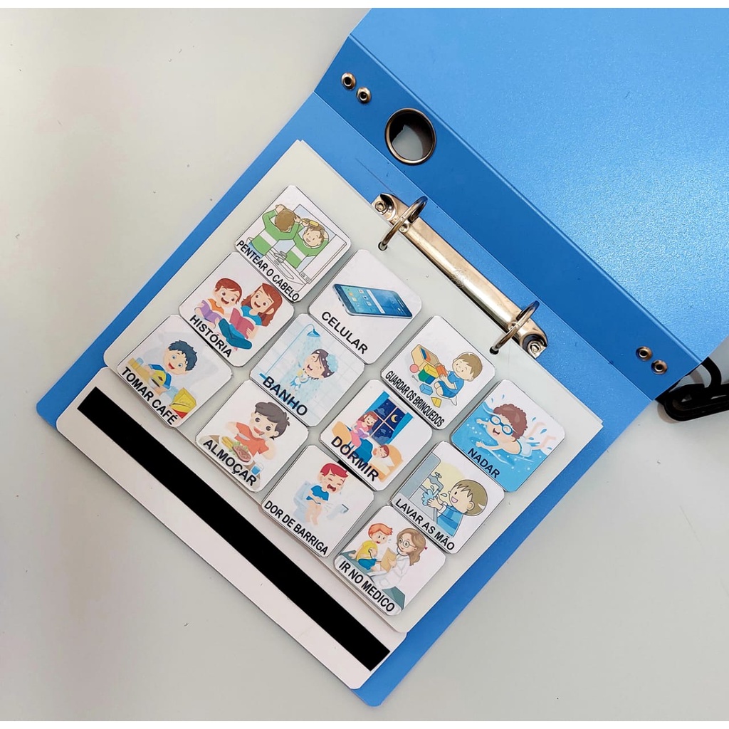 Pasta de comunicação alternativa completa tipo pasta PECS com 24 ...