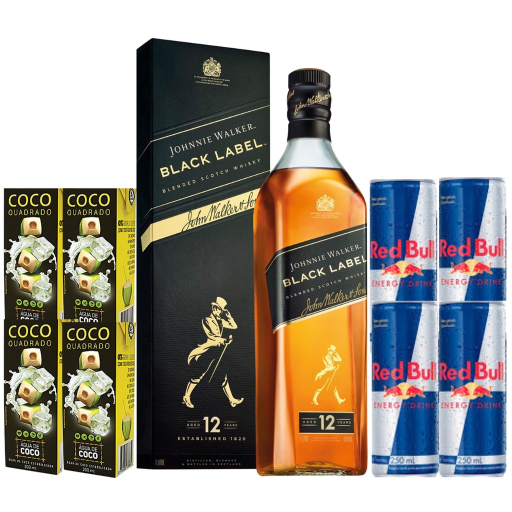 Combo Whisky Black Label 1L + 4 Red Bull + 4 Águas De Coco | Shopee Brasil Combo Whisky Black Label 1L + 4 Red Bull + 4 Águas De Coco | Shopee Brasil