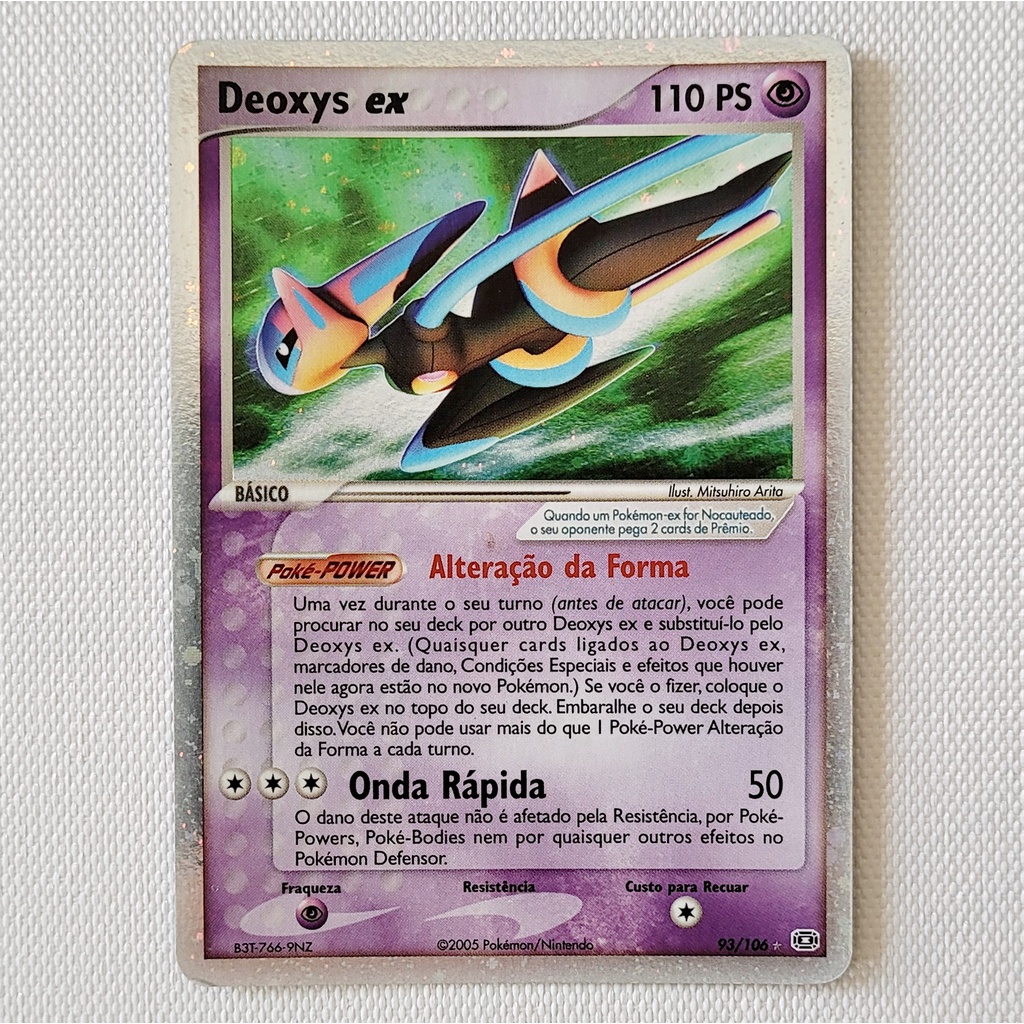 Carta Antiga Pokemon Deoxys ex 93/106 Ultra Rare Ex Emerald Original ... Carta Antiga Pokemon Deoxys ex 93/106 Ultra Rare Ex Emerald Original ...