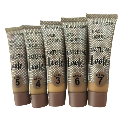 Base Liquida Ruby Rose Natural Look Bege | Shopee Brasil
