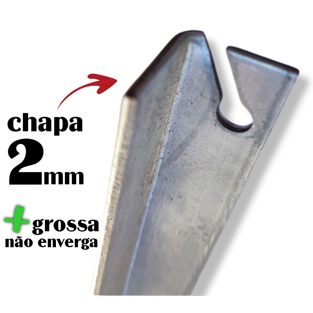 Poste Galvanizado para concertina 45cm base - 4 unid. | Shopee Brasil