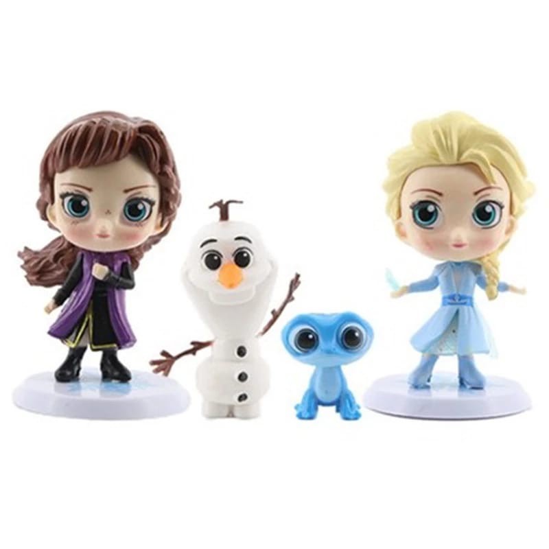 Kit 4 Bonecos Miniatura Frozen Elsa Ana Olaf Bruni Coleçao Decoração ...