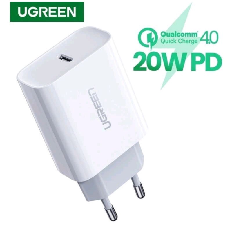 Carregador iPhone ugreen turbo 20W USB-C Original (Branco) | Shopee Brasil