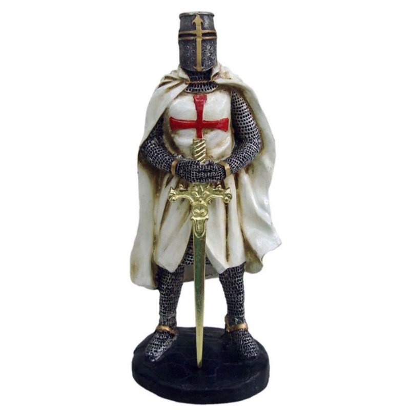 Estátua Guerreiro Medieval Cavalheiro Templário | Shopee Brasil