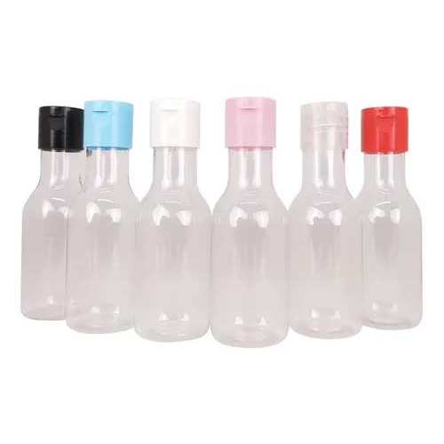 100 Mini Garrafinha De Plastico 50ml Tampa Flip Top - Frasco | Shopee ...