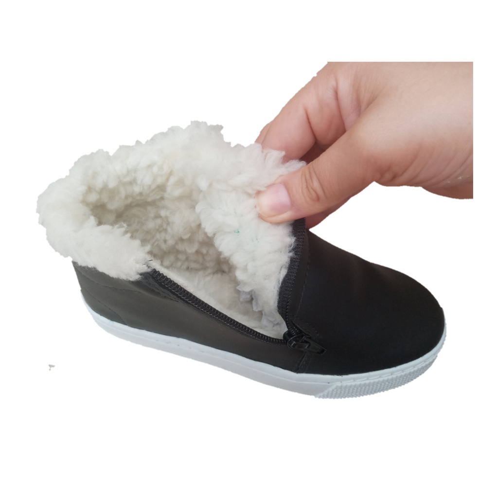 Bota Infantil Botinha Inverno Com Pelo Menina Menino Feminino Unissex ...