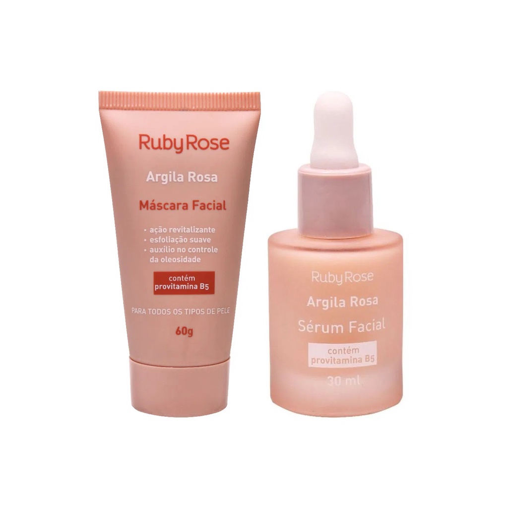 Kit Linha Skin Care Argila Rosa - Ruby Rose (2 itens) | Shopee Brasil