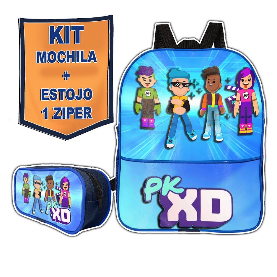 Kit Mochila escolar infantil menino pequena Estojo simples PKXD AZM/AZR ...