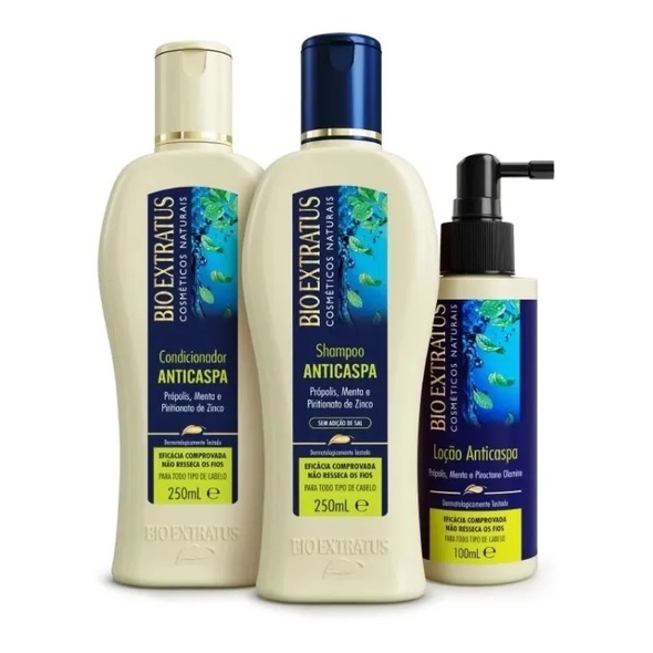 Kit Bio Extratus Anticaspa Tratamento E Hidratação Shampoo ...