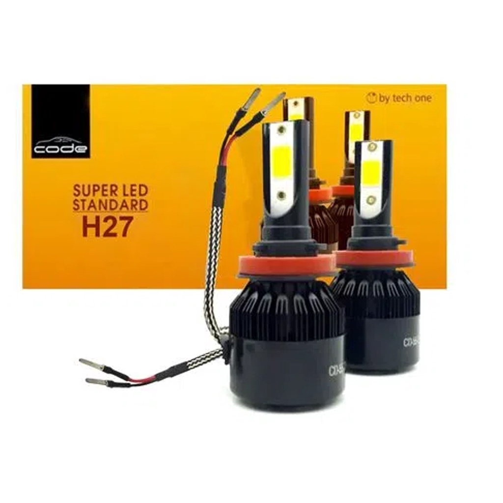 Kit Lâmpada Super Led H27 6000k 7800 Lumens Code | Shopee Brasil