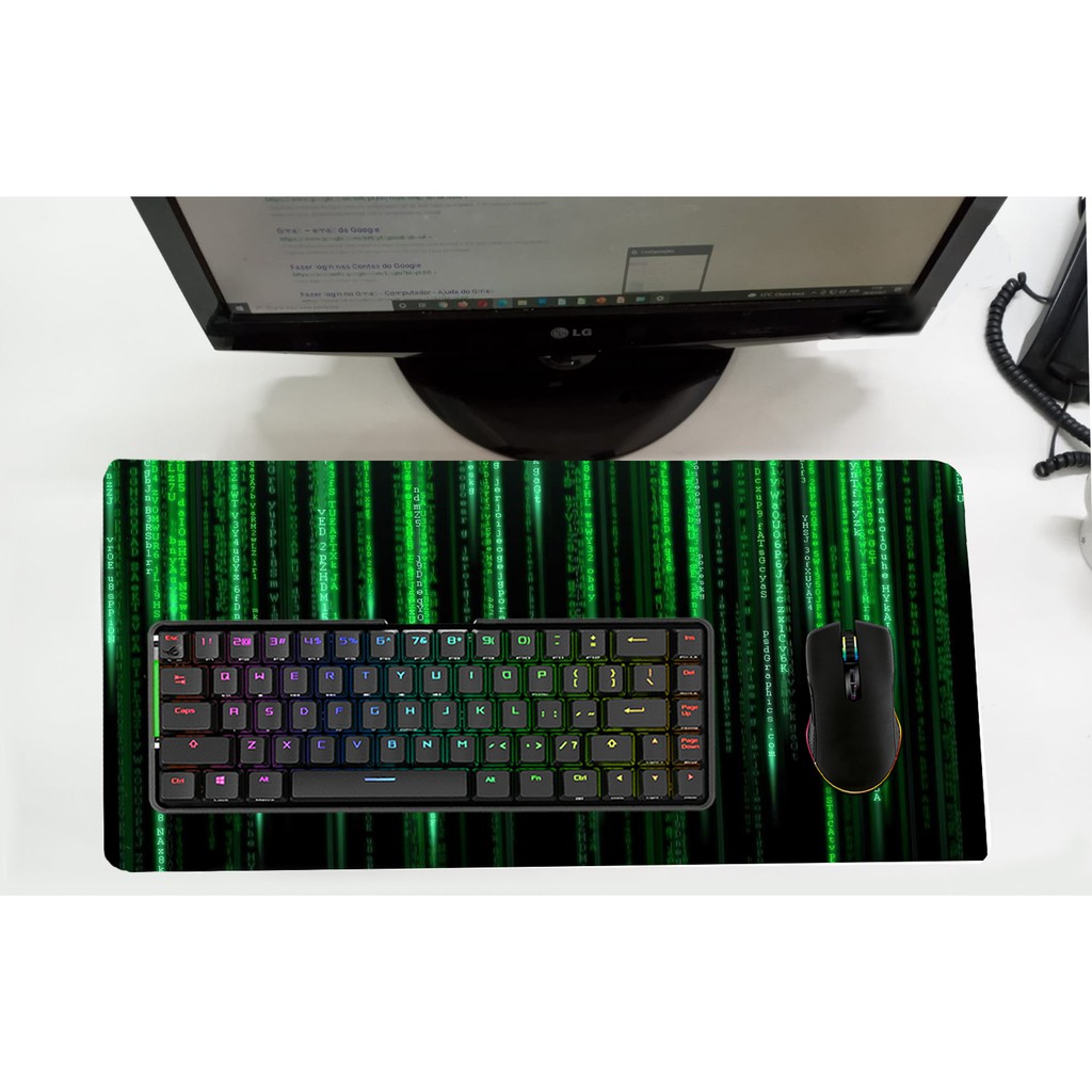 Mouse Pad Gamer Desk Pad Grande 30x70cm - Linha Tecnologia Matrix ...
